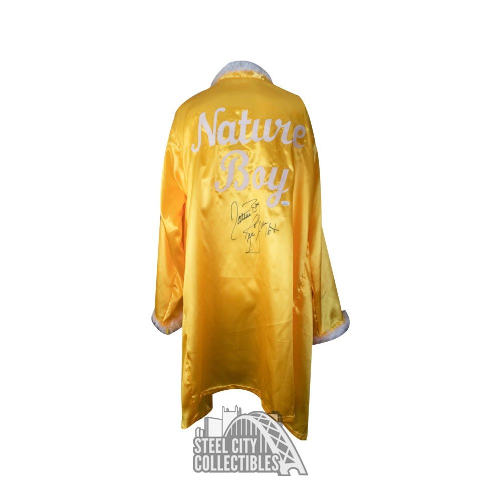 Ric Flair Autographed w/ Inscription Yellow Feather Nature Boy Robe ...