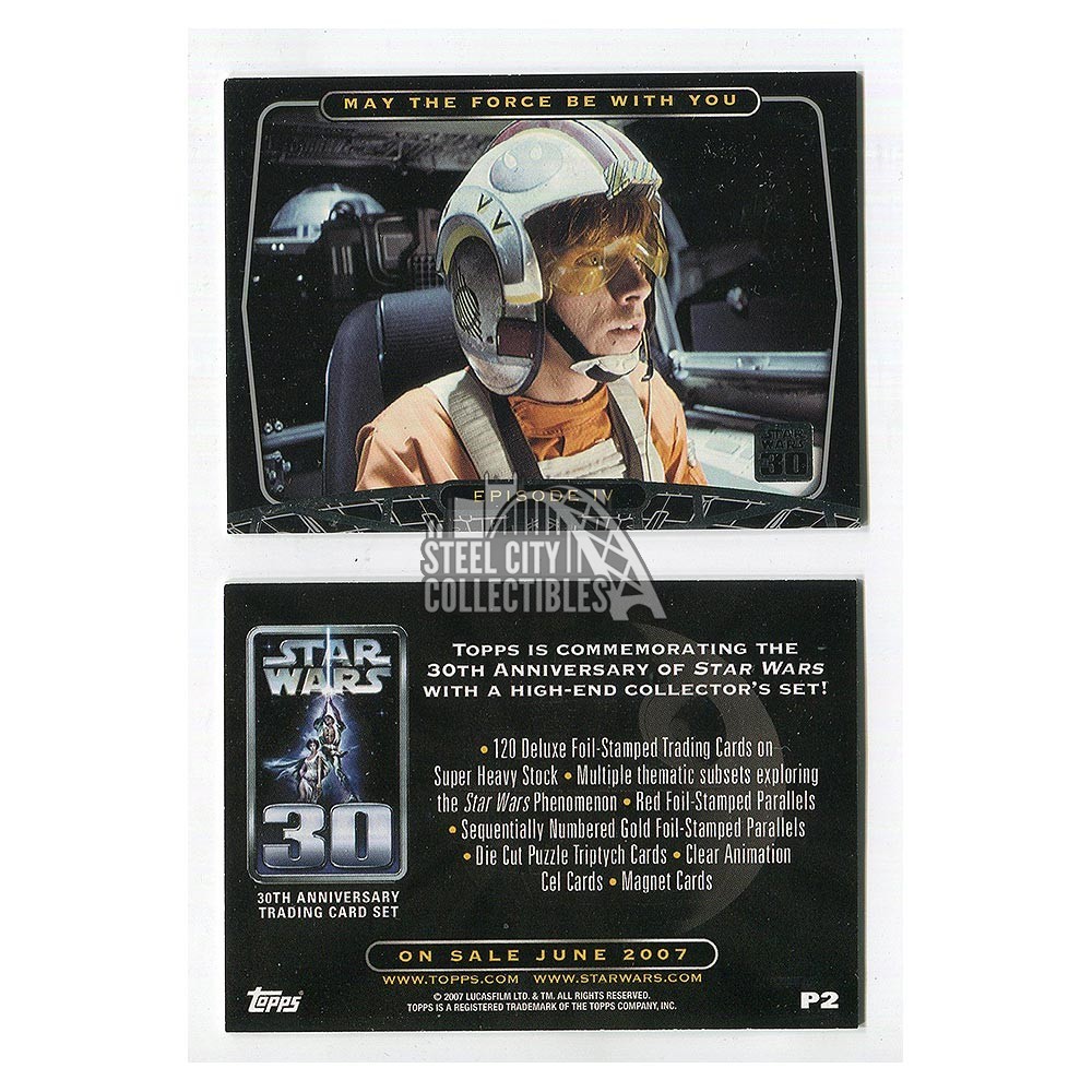 2007 Topps Star Wars 30th Anniversary Promo Card #P2 Luke Skywalker ...