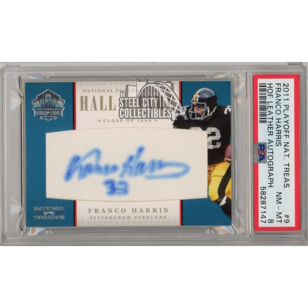 Franco Harris 2011 National Treasures Hall Of Fame Autograph Card 07/18 ...
