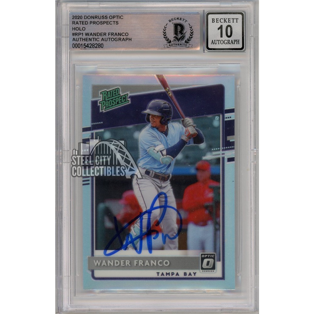 Wander Franco 2020 Panini Donruss Optic Rated Prospects Holo Autograph ...