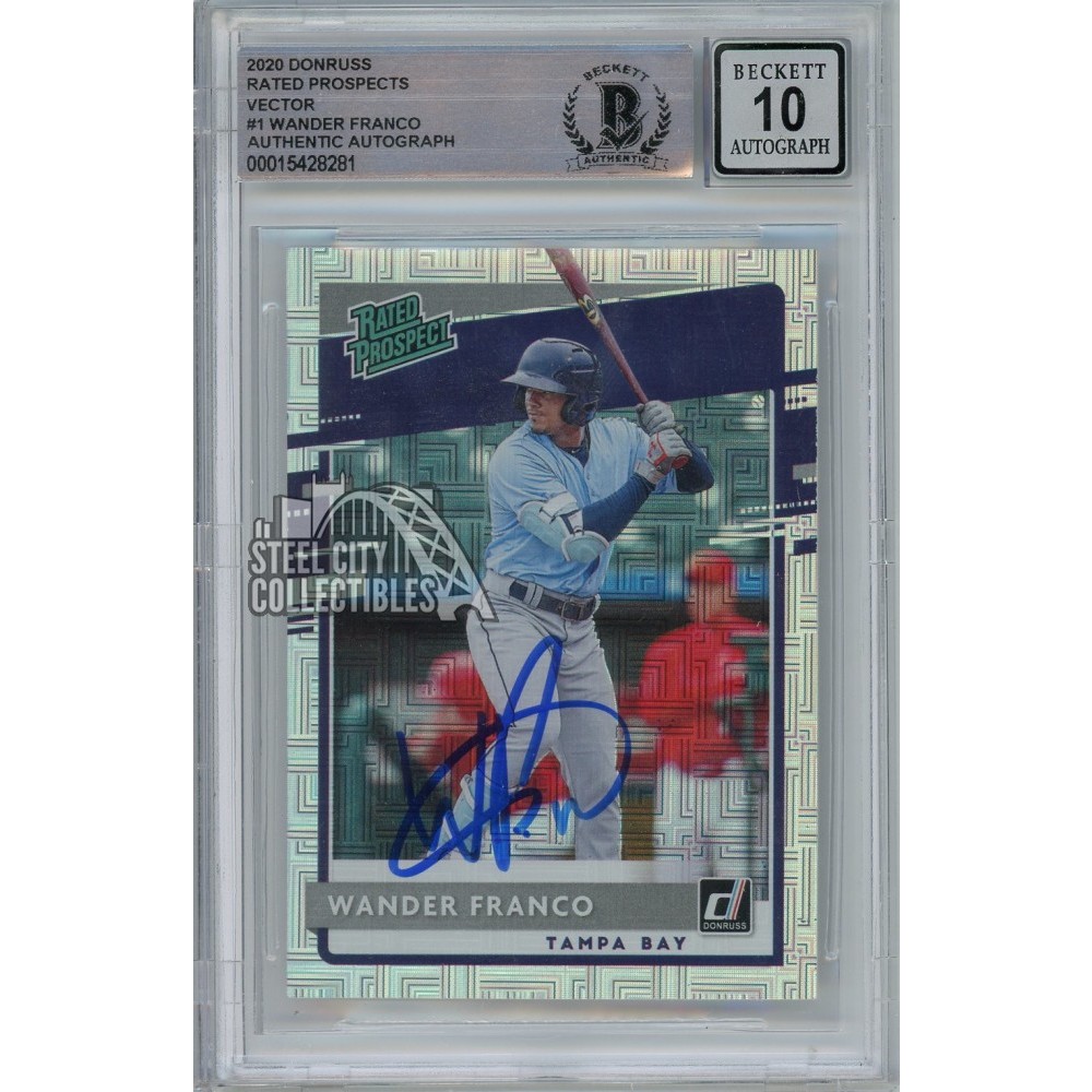 Wander Franco 2020 Panini Donruss Rated Prospects Vector Autograph Card ...