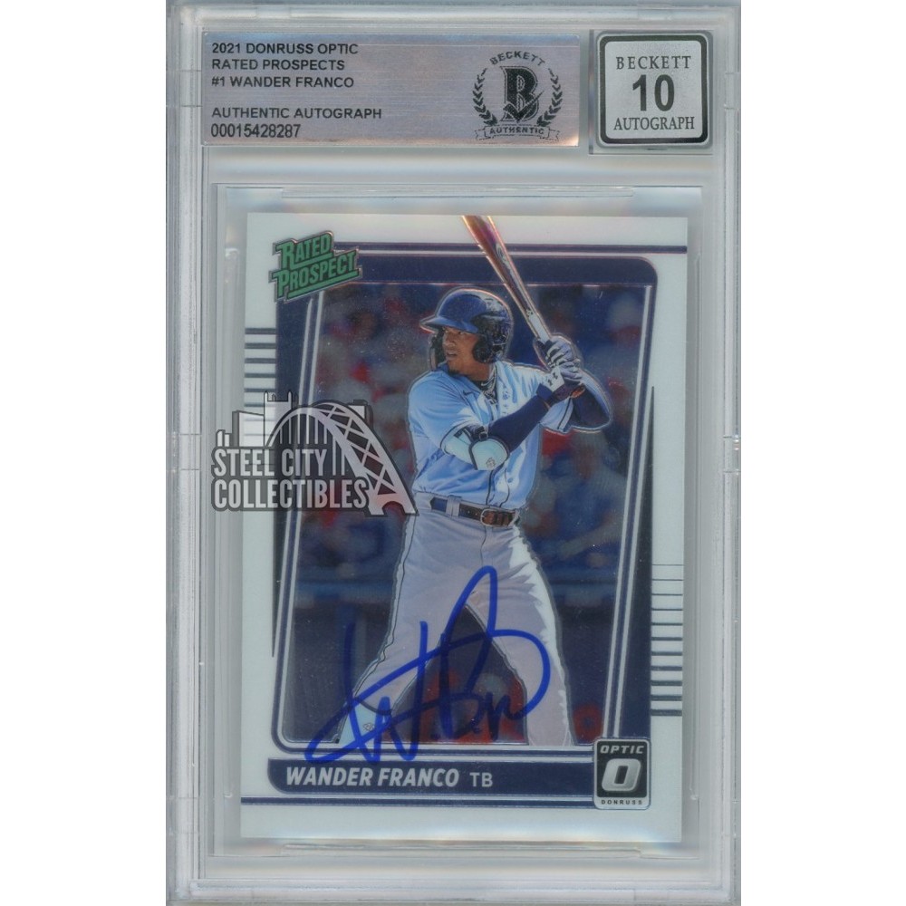 Wander Franco 2021 Panini Donruss Optic Rated Prospect Autograph Card # ...