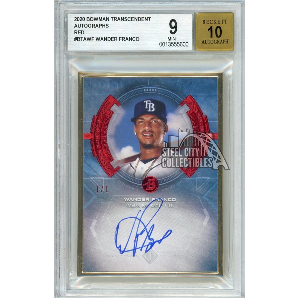 Wander Franco 2020 Bowman Transcendent Autograph Rookie Card Red 1/1 ...