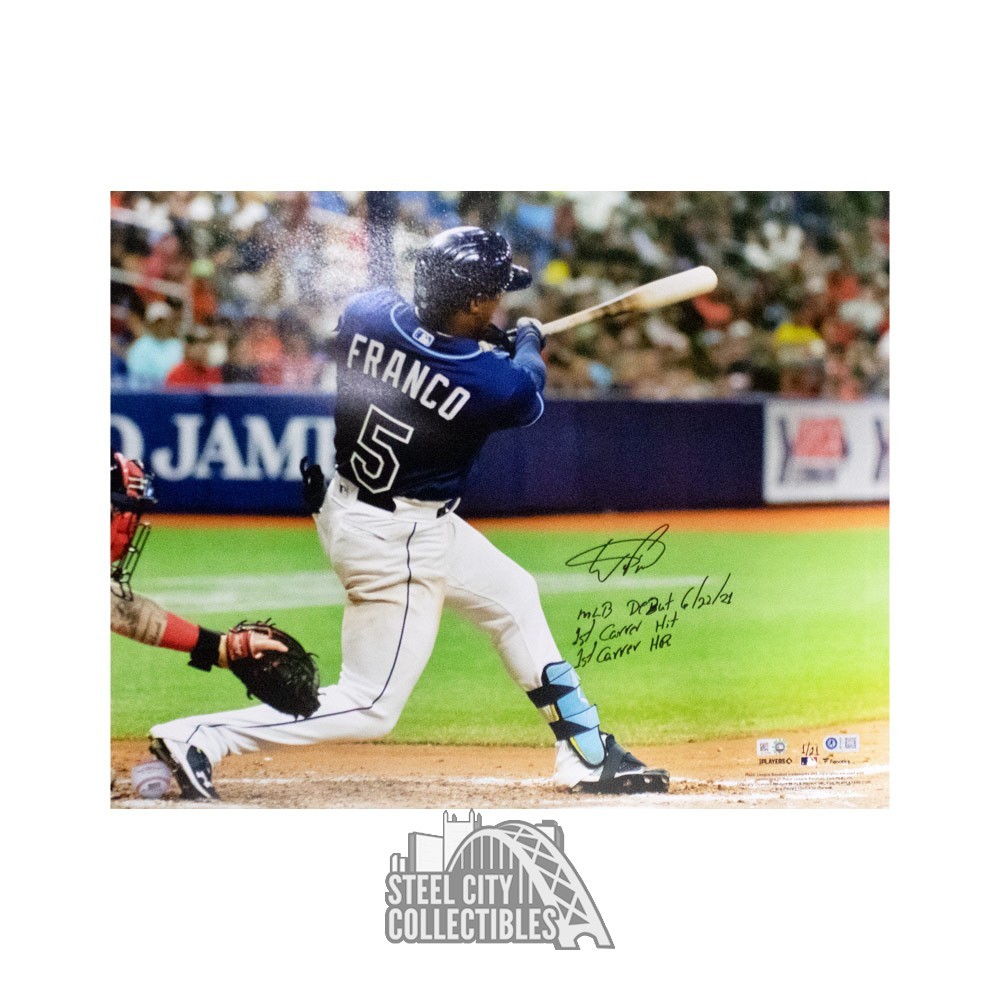 Wander Franco Stats Autographed Tampa Bay Rays 16x20 Photo - MLB /21 ...