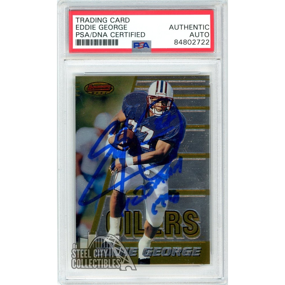 Eddie George 1996 Bowman's Best Autograph "Heisman 1995" RC Card #170 ...