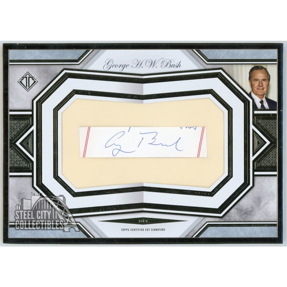 George H. W. Bush 2019 Topps Transcendent Oversized Framed Cut ...