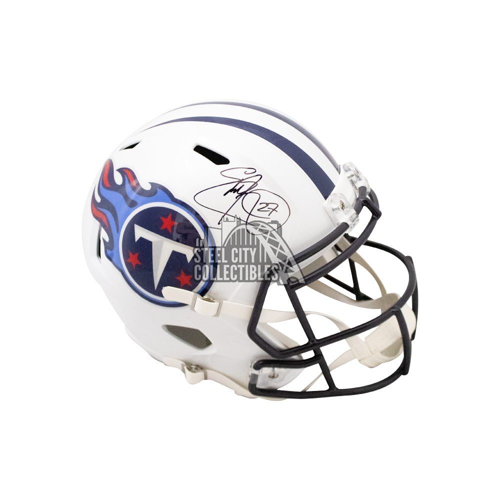 Eddie George Autographed Titans White Speed Replica Full-Size Football ...