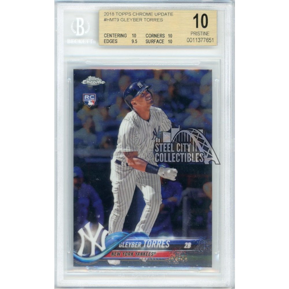 Gleyber Torres 2018 Topps Chrome Update Baseball Rookie Card HMT9 - BGS 10 Pristine | Steel City ...