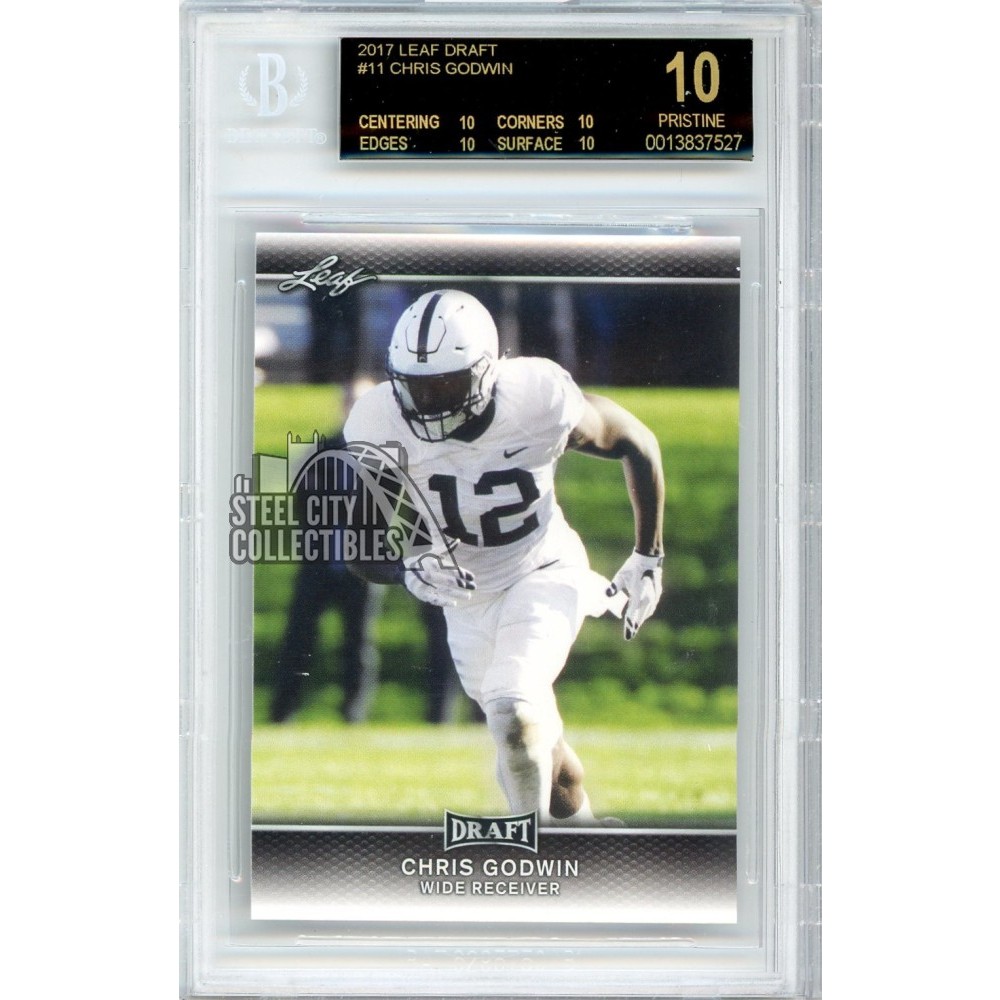 Chris Godwin 2017 Leaf Draft Rookie Card #11 BGS 10 Pristine Black ...