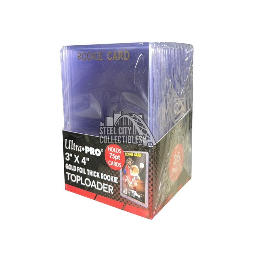 3x4 Ultra Pro Super Thick 75pt Rookie Gold Toploaders Pack of 25 ...