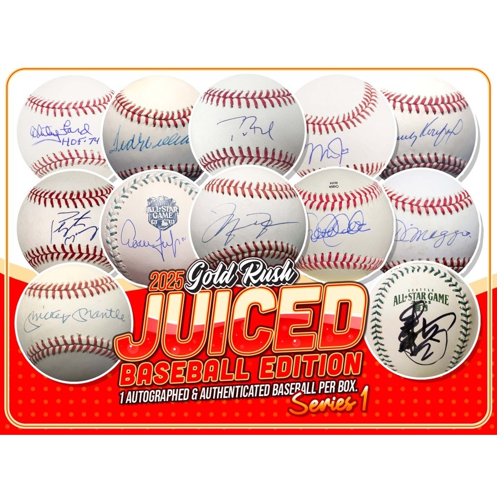 2025 Gold Rush Juiced Autographed Baseball Edition Series 1 Box | Steel City Collectibles