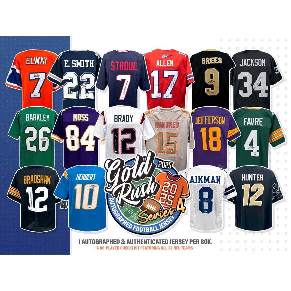 2025 Gold Rush Autographed Football Jersey Series 4 Box | Steel City ...