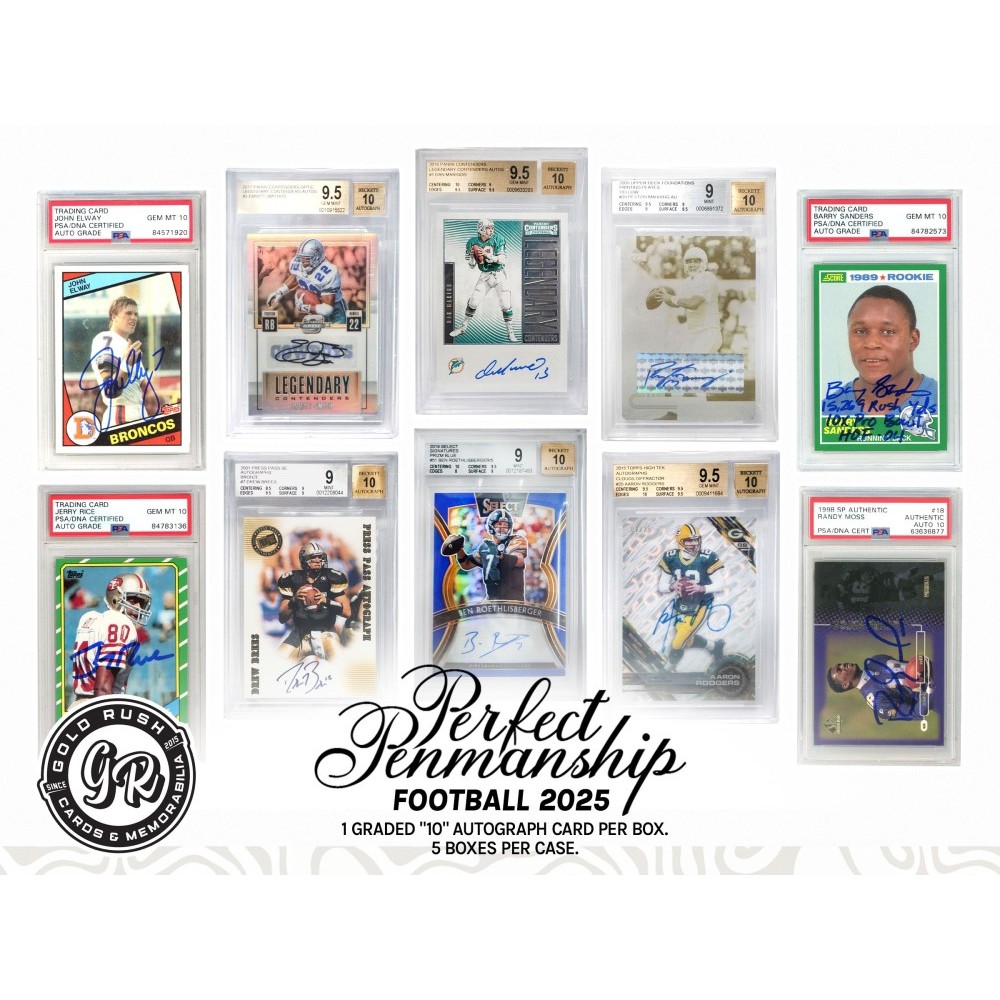 2025 Gold Rush Perfect Penmanship Football Box | Steel City Collectibles
