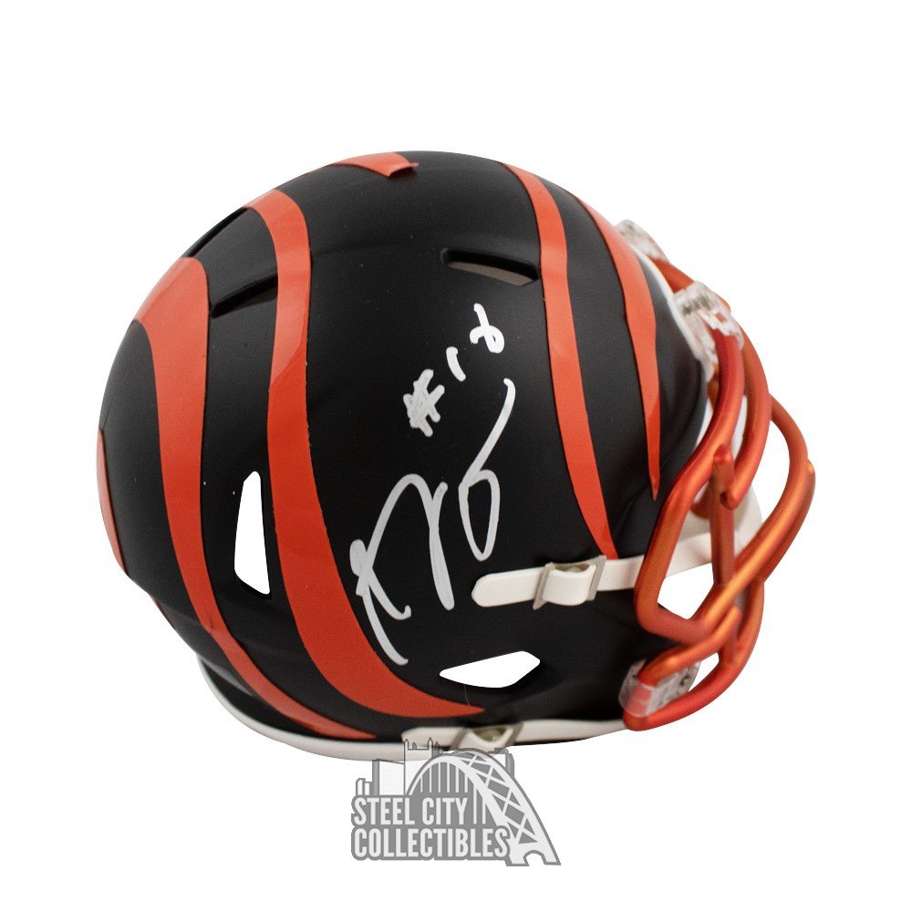 A.J. Green Autographed Cincinnati Bengals Blaze Mini Football Helmet ...