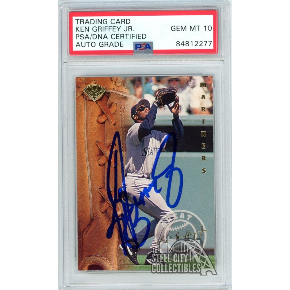Ken Griffey Jr 1995 Leaf Great Gloves Autograph Card #6 PSA/DNA 10 ...