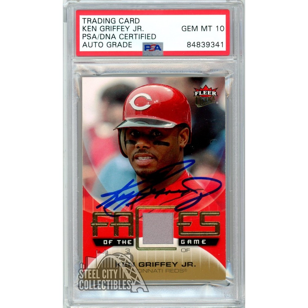 Ken Griffey Jr 2007 Fleer Ultra Faces Of The Game Autograph Jersey Card ...