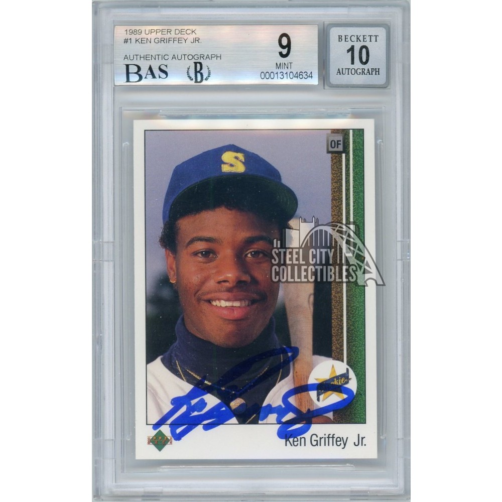 Ken Griffey Jr 1989 Upper Deck Baseball Autograph RC Rookie Card #1 ...