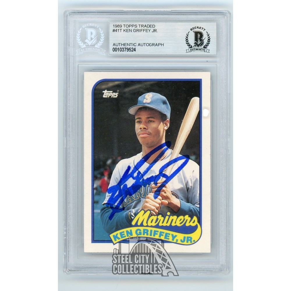 Ken Griffey Jr 1989 Topps Traded Autographed Card #41T- BAS | Steel ...