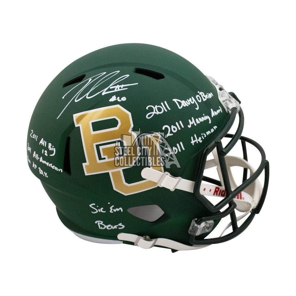 Robert Griffin Autographed Baylor Speed Replica Full-Size Helmet - JSA ...