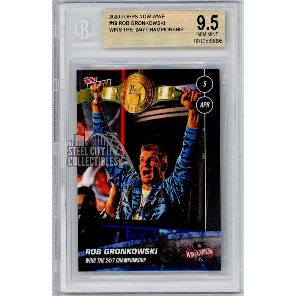 Rob Gronkowski 2020 Topps Now WWE Card #19 BGS 9.5 Gem MInt | Steel ...