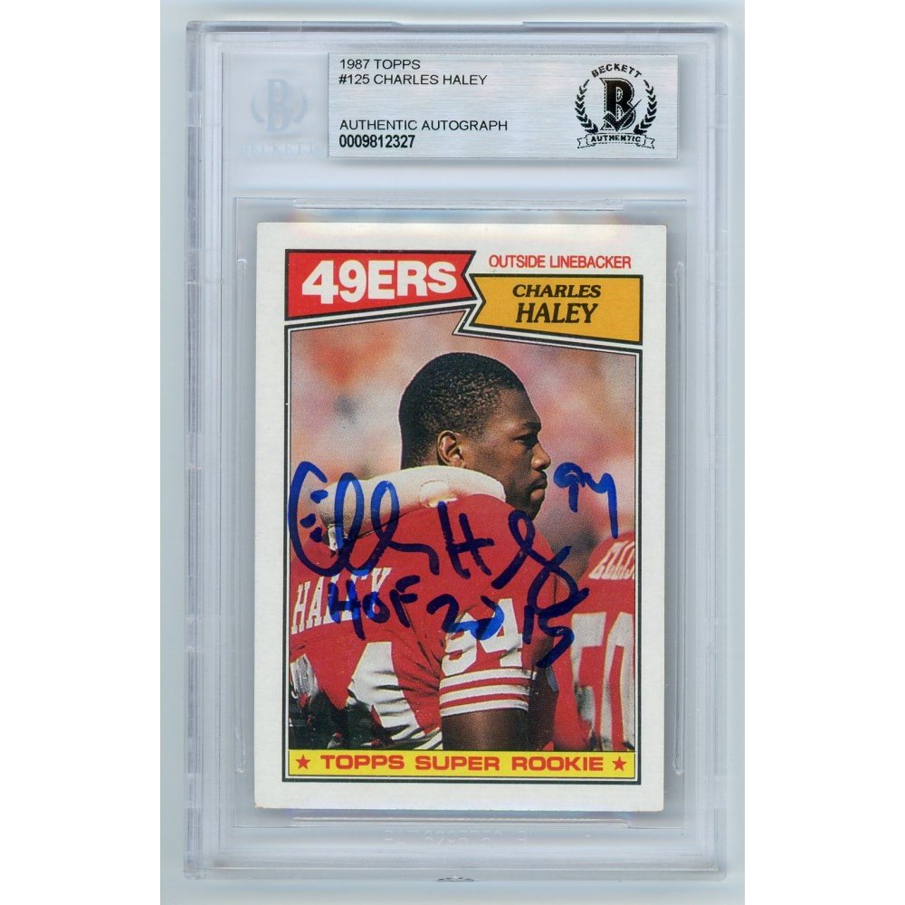 Charles Haley 1987 Topps HOF Autographed Auto Rookie Card - BAS | Steel ...
