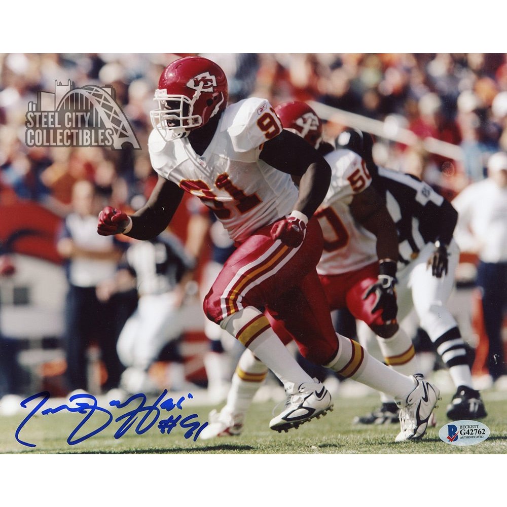 Tamba Hali Autographed Kansas City Chiefs 8x10 Photo (Blue Ink) - BAS ...
