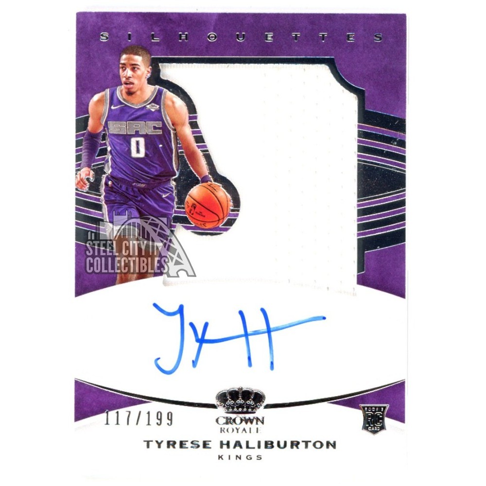 Tyrese Haliburton 2020-21 Panini Crown Royale Silhouettes Rookie Jersey ...