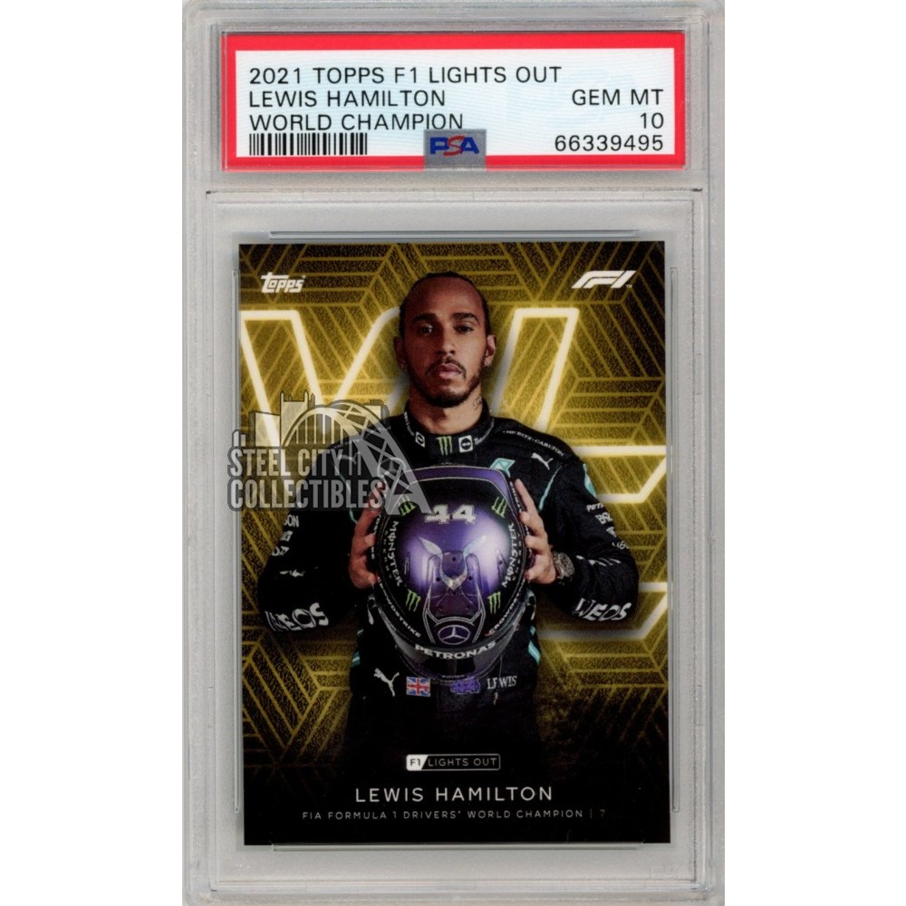Lewis Hamilton 2021 Topps Formula 1 Lights Out Racing Champion Yellow ...