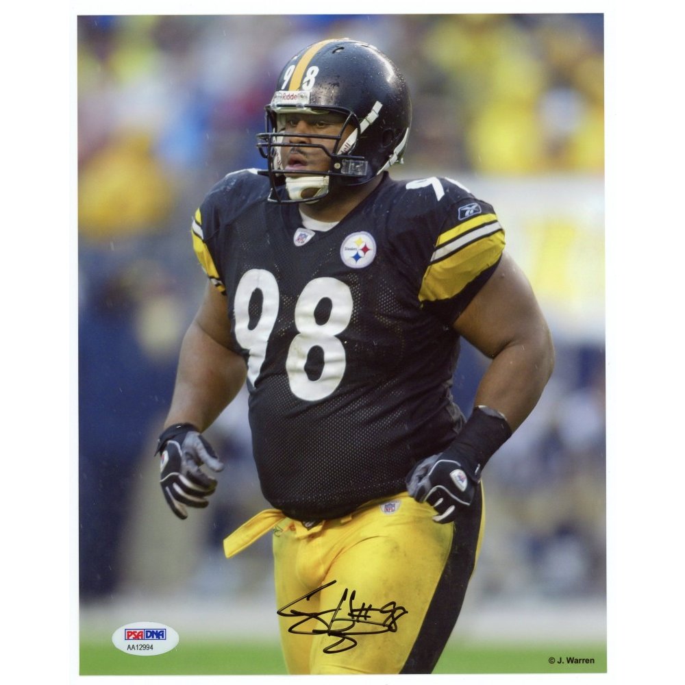 Casey Hampton Autographed Pittsburgh Steelers 8x10 Photo - PSA/DNA COA ...