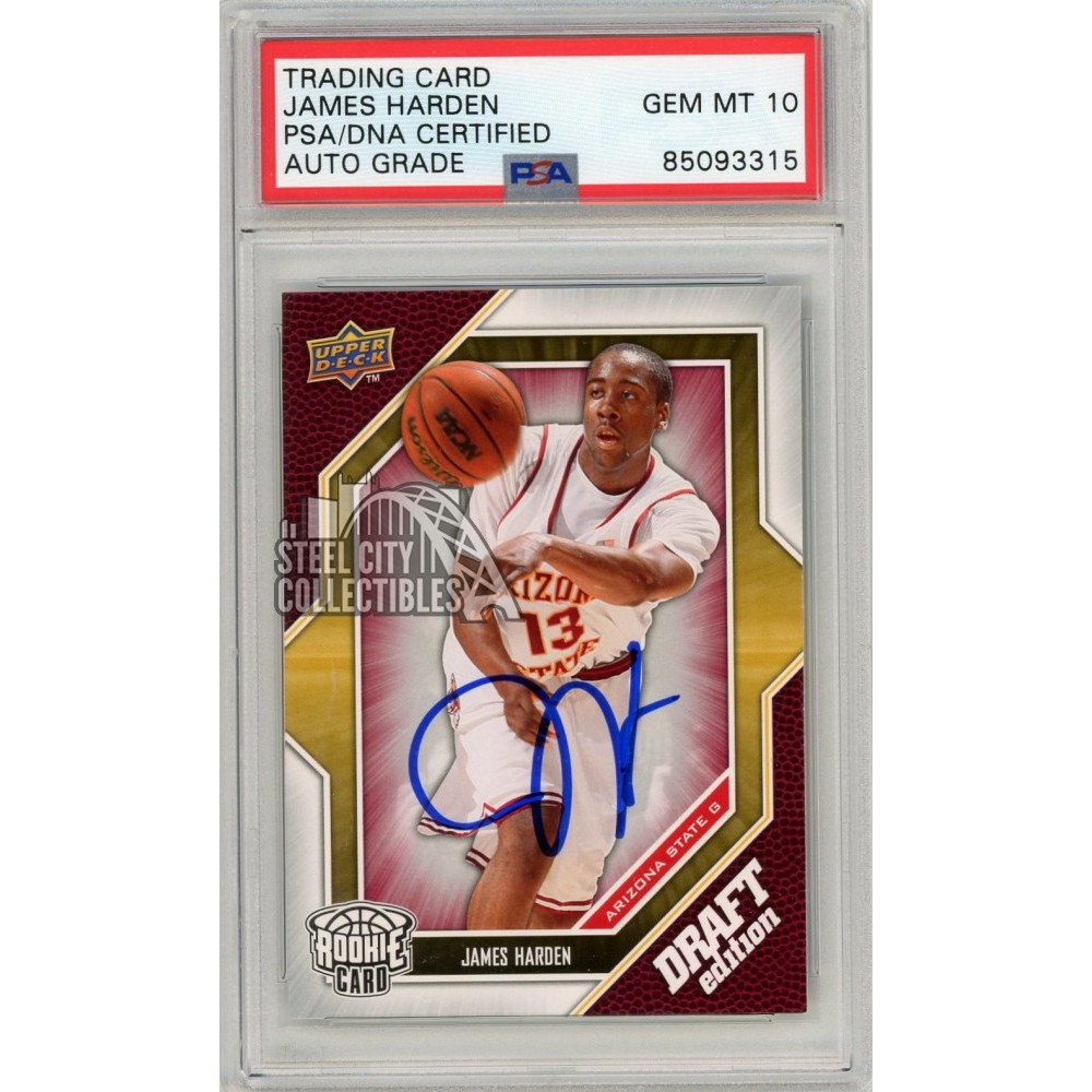 James Harden 2009-10 Upper Deck Draft Autograph Rookie Card #40 PSA/DNA ...