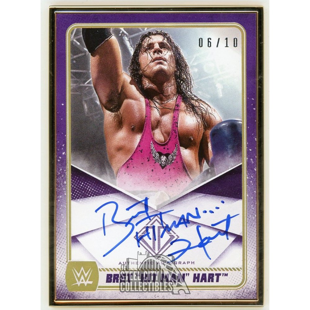 Bret "Hit Man" Hart 2020 Topps Transcendent WWE Autographed Card /10 ...