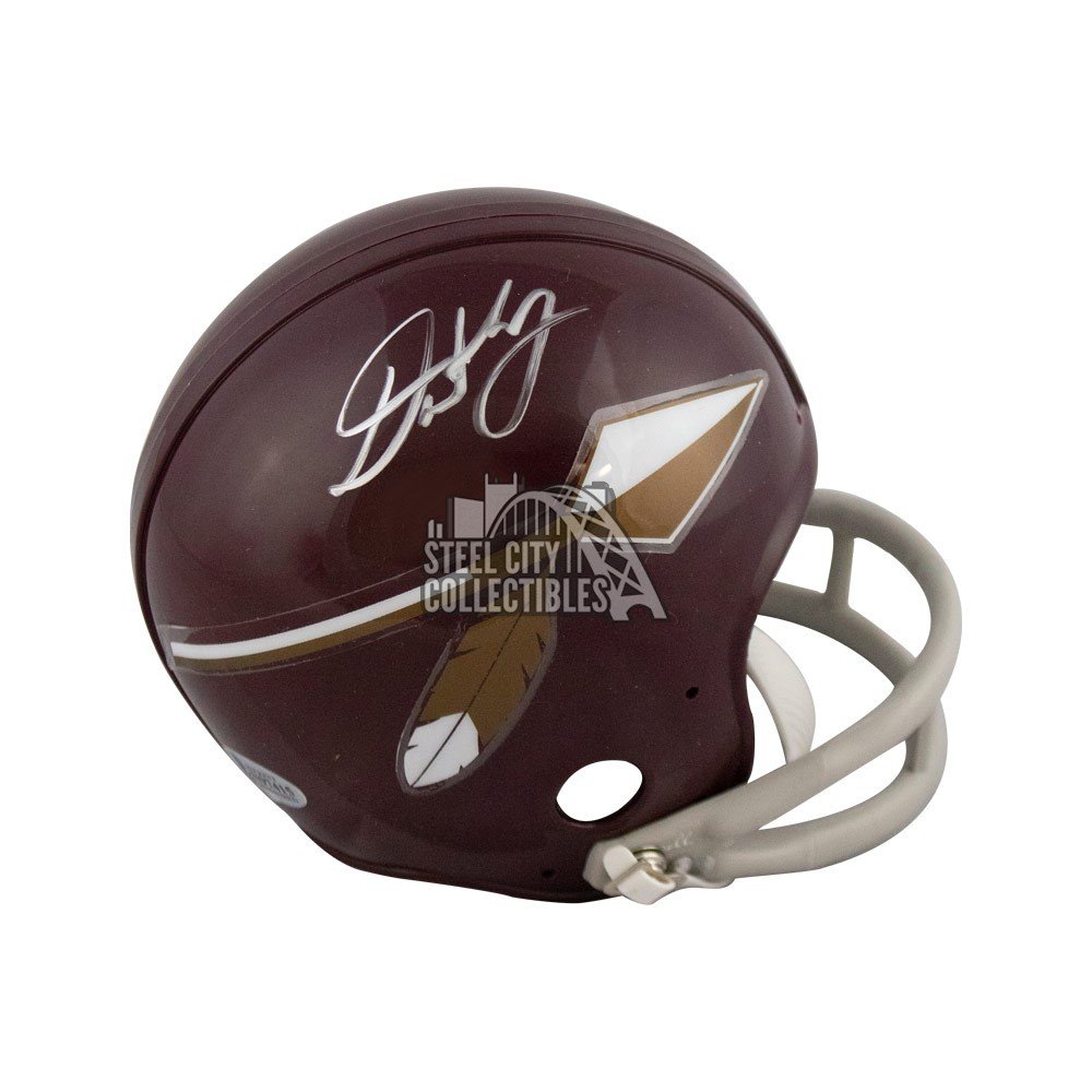 Dwayne Haskins Autographed Washington Redskins Throwback Mini Football ...