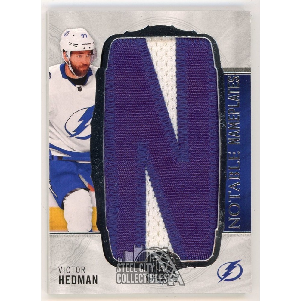 Victor Hedman 2019-20 Upper Deck The Cup Notable Nameplates Patch Card ...