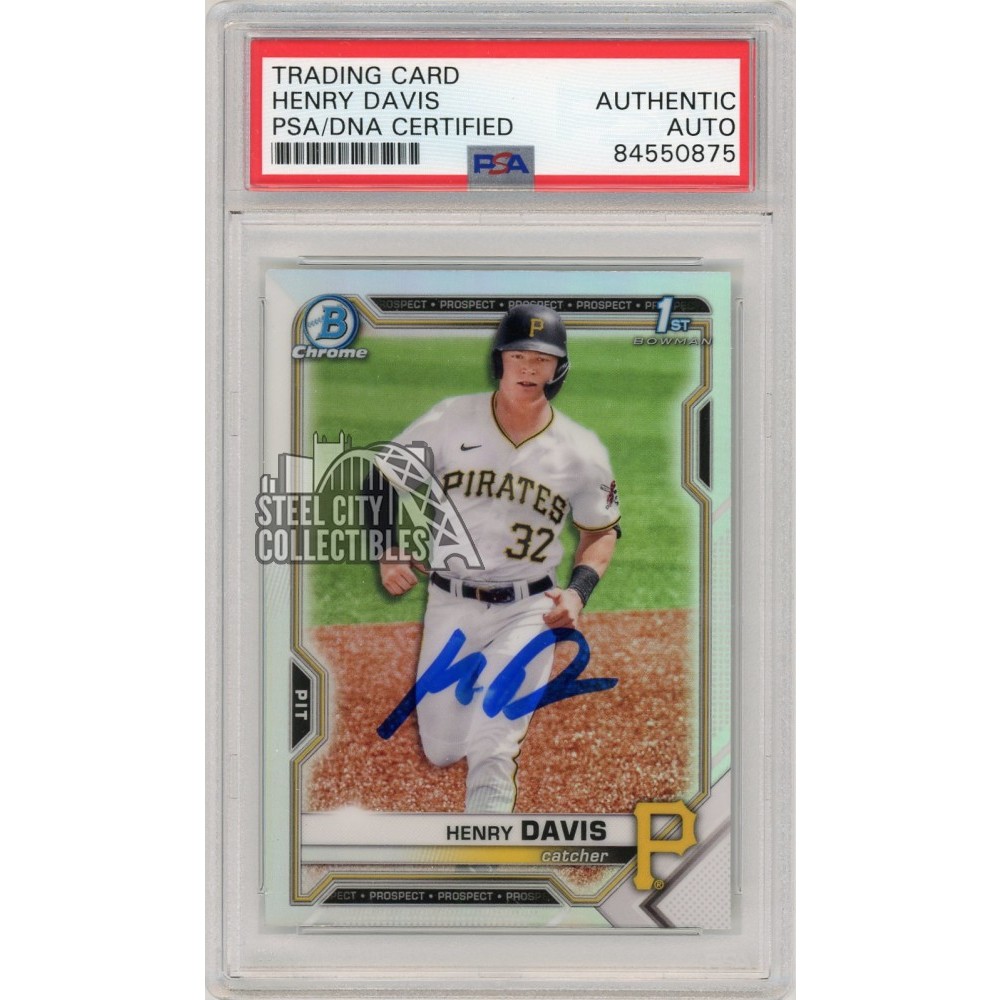 Henry Davis 2021 Bowman Draft Chrome Autograph Refractor Card BDC-48 ...