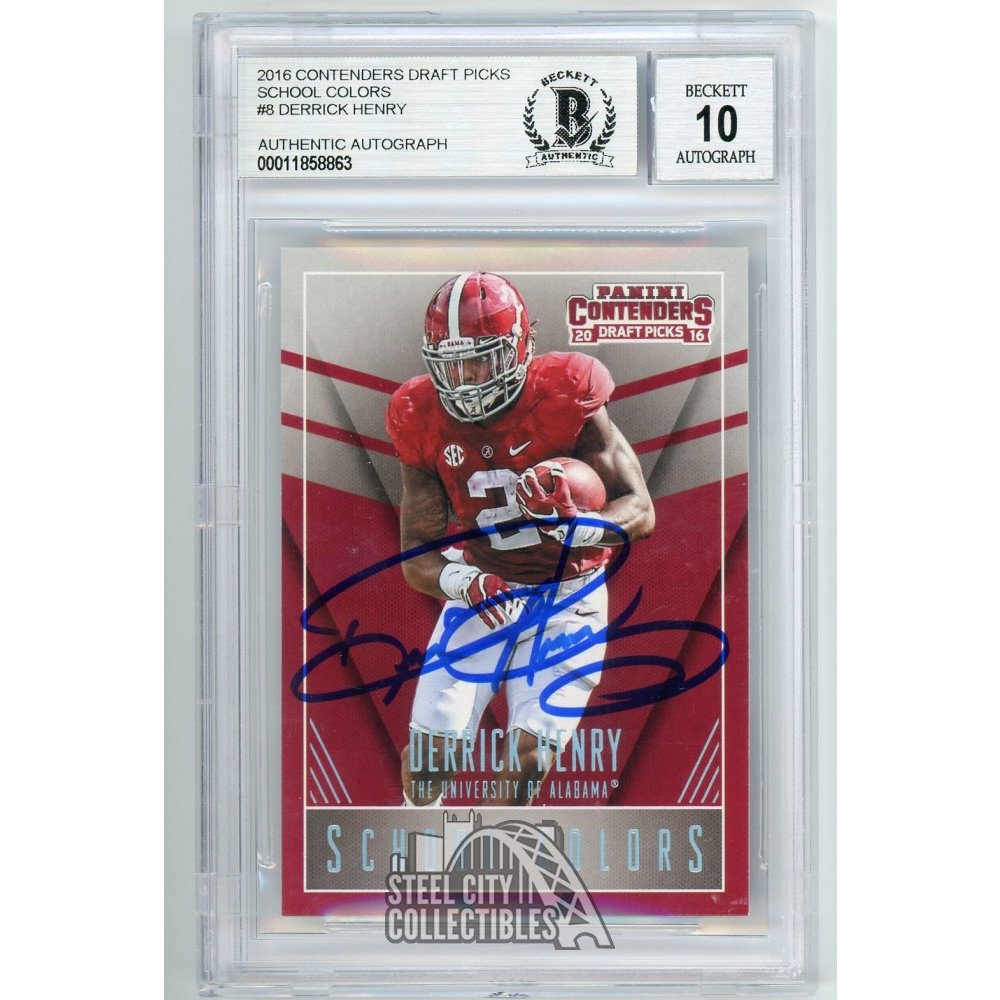 Derrick Henry 2016 Contenders Draft Picks School Colors Autograph Card ...