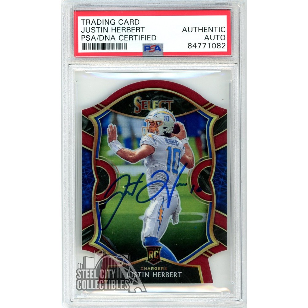 Justin Herbert 2020 Select Concourse Die Cut Maroon Prizm Rookie ...