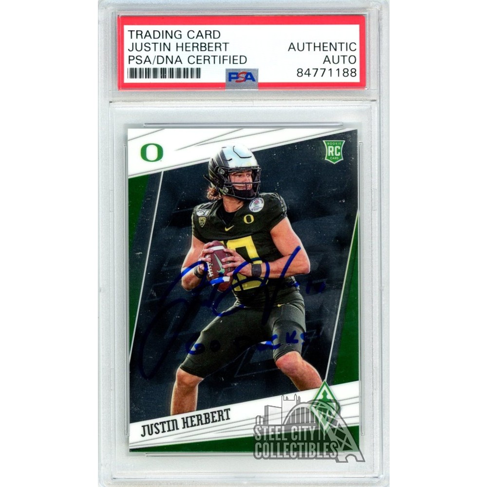 Justin Hebert 2020 Panini Chronicles Draft Picks Phoenix "Go Ducks ...