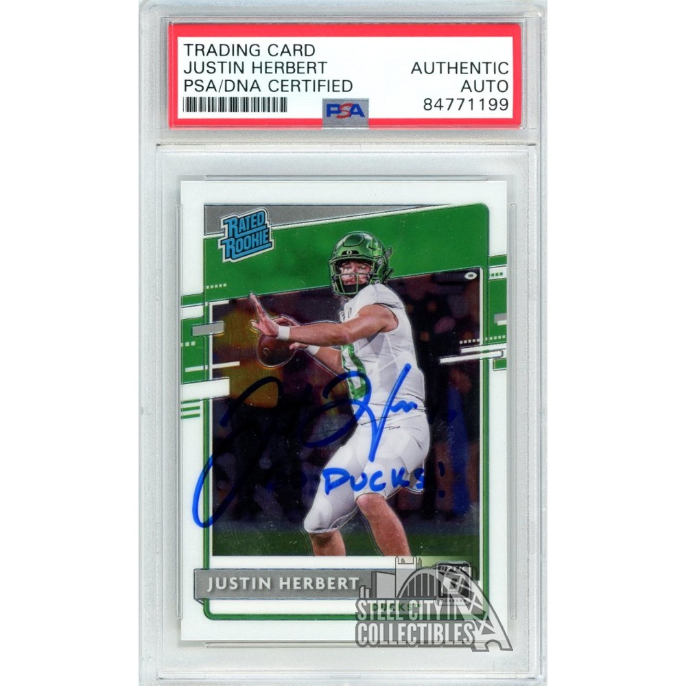 Justin Herbert 2020 Panini Chronicles Draft Optic "Go Ducks" Auto ...