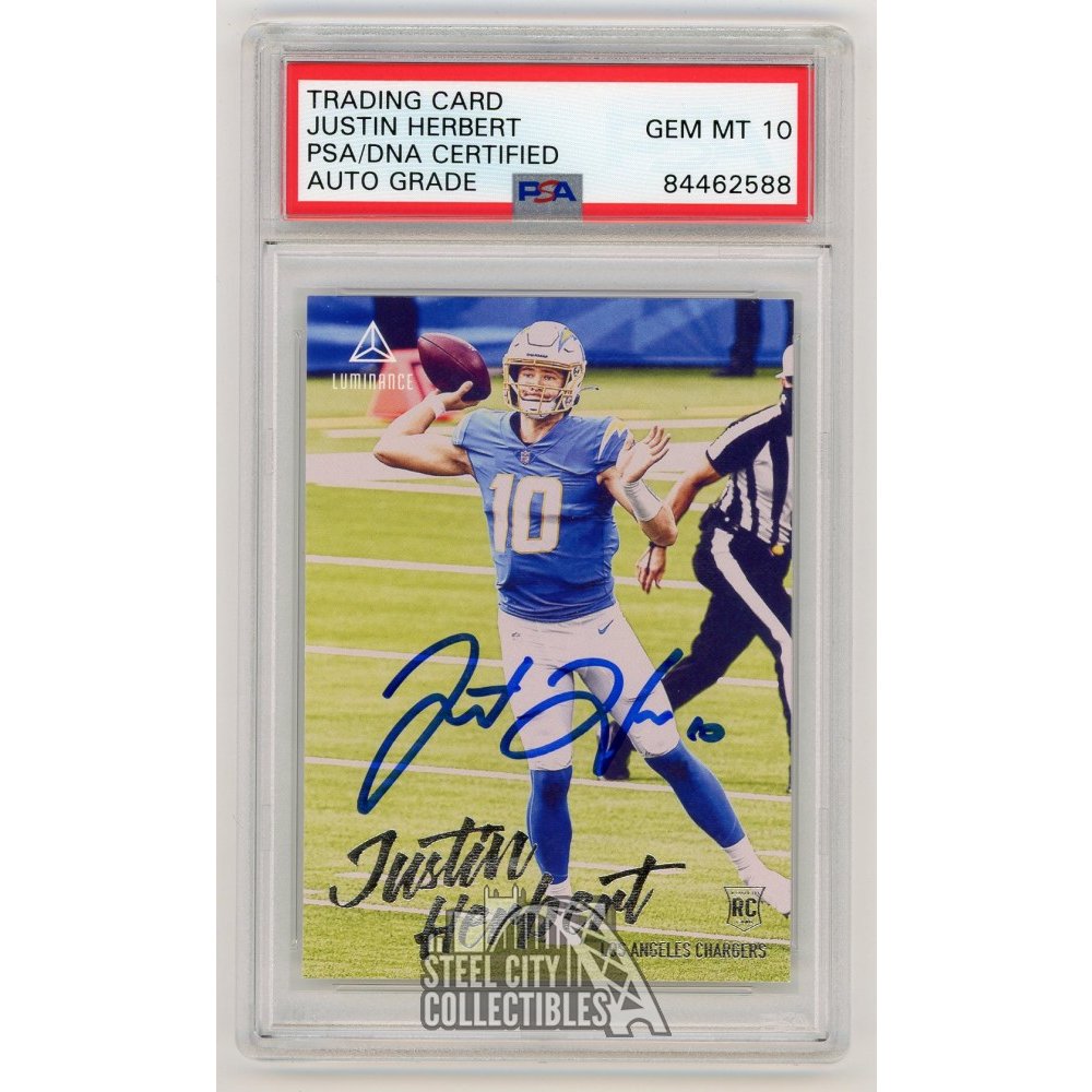 Justin Herbert 2020 Panini Chronicles Luminance Auto Rookie Card #203 ...