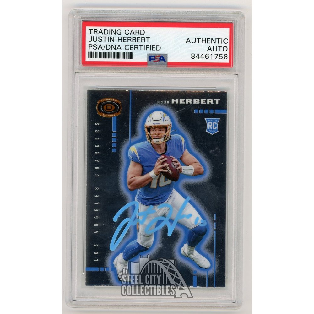 Justin Herbert 2020 Panini Chronicles Dynagon Auto Rookie Card #D-3 ...