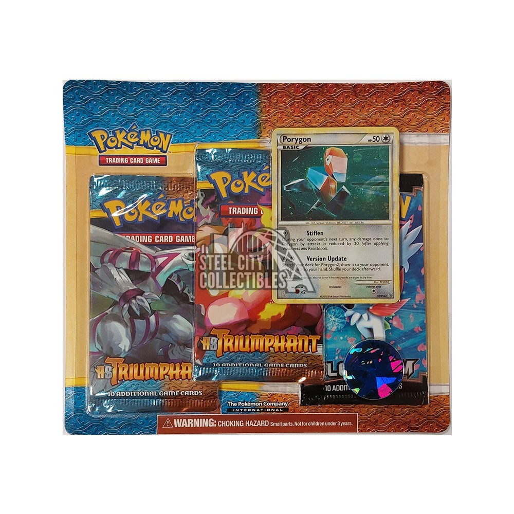 Pokemon HeartGold Soul Silver Triumphant 3-Pack Blister | Steel City Collectibles