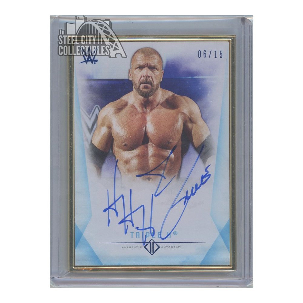 Triple H 2019 Topps WWE Transcendent Collection Blue Autograph 06/15 ...