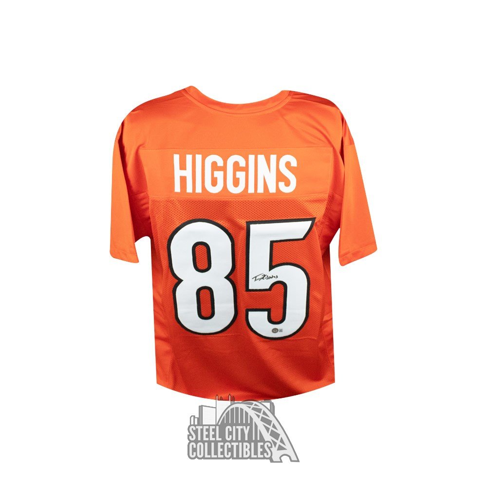 Tee Higgins Autographed Cincinnati Custom Football Jersey - BAS | Steel ...
