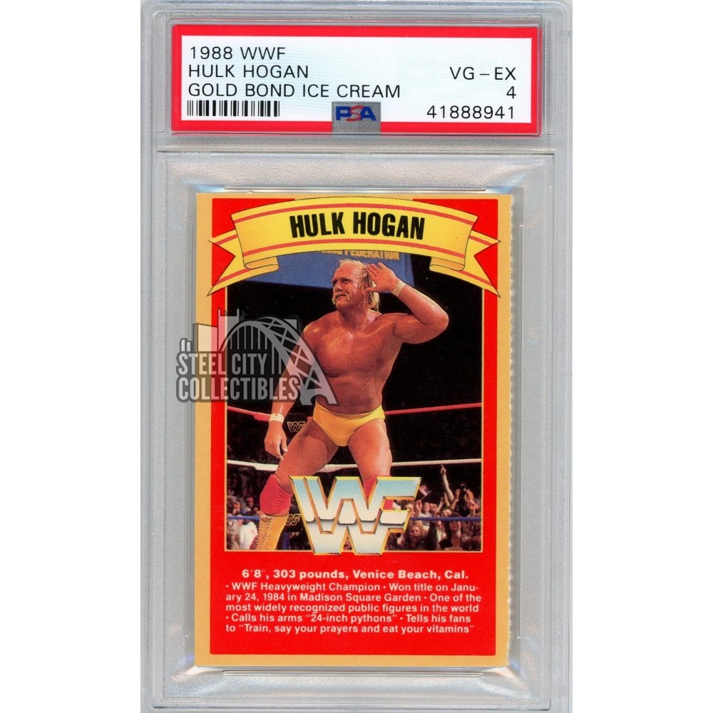 Hulk Hogan 1988 WWF Gold Bond Ice Cream Card PSA 4 | Steel City ...
