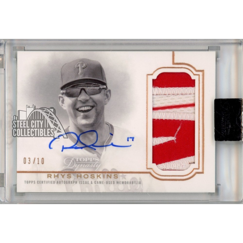 Rhys Hoskins 2020 Topps Dynasty Autograph Patch Card 03/10 | Steel City ...