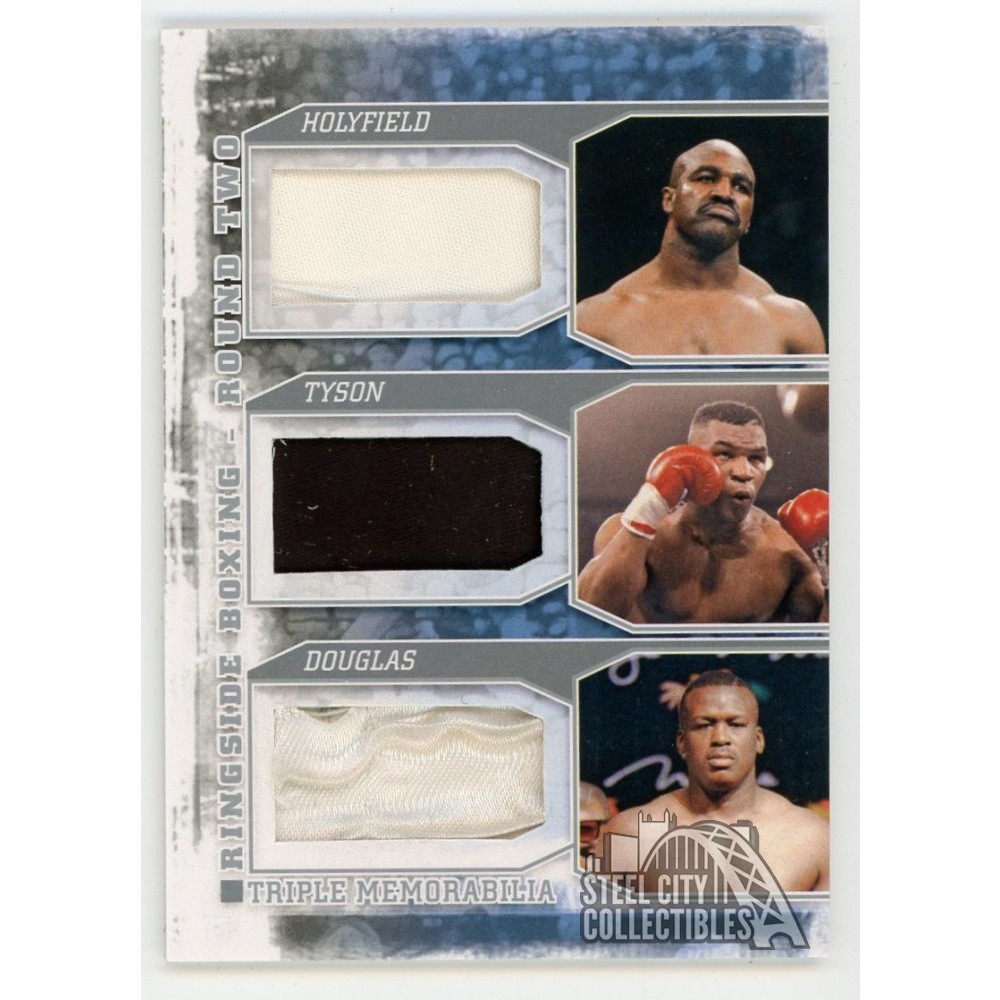 Holyfield/Tyson/Douglas 2011 Sport Kings Triple Trunks Card #TM-05 ...