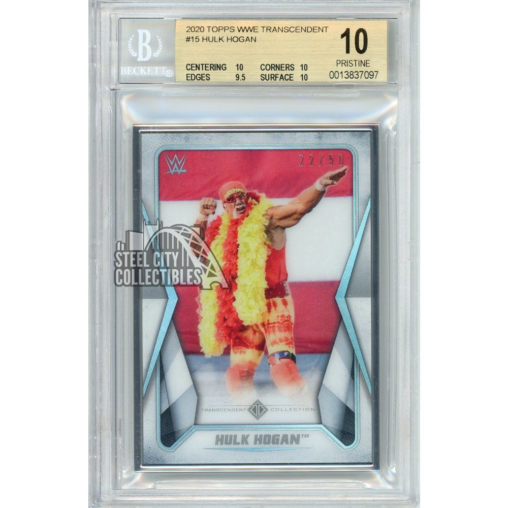 Hulk Hogan 2020 Topps Transcendent WWE Collection Card #15 22/50 BGS 10 ...