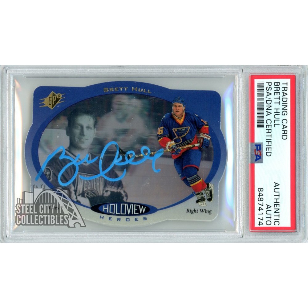 Brett Hull 1996-97 Upper Deck SPX Autograph Card #HH8 PSA/DNA (Light ...