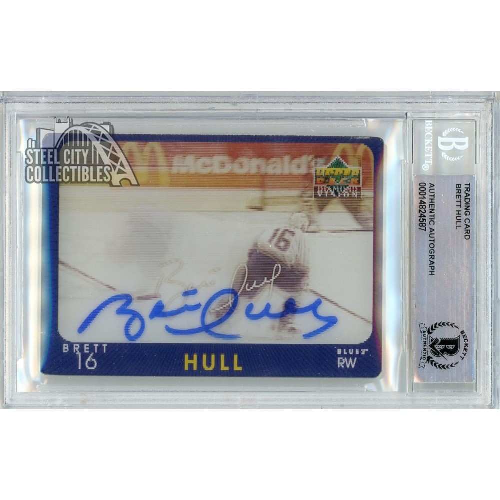 Brett Hull 1997-98 Upper Deck Diamond Vision Autograph Card #S25 BAS ...