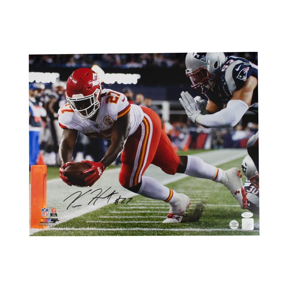 Kareem Hunt Autographed Kansas City Chiefs 16x20 Photo - JSA COA ...